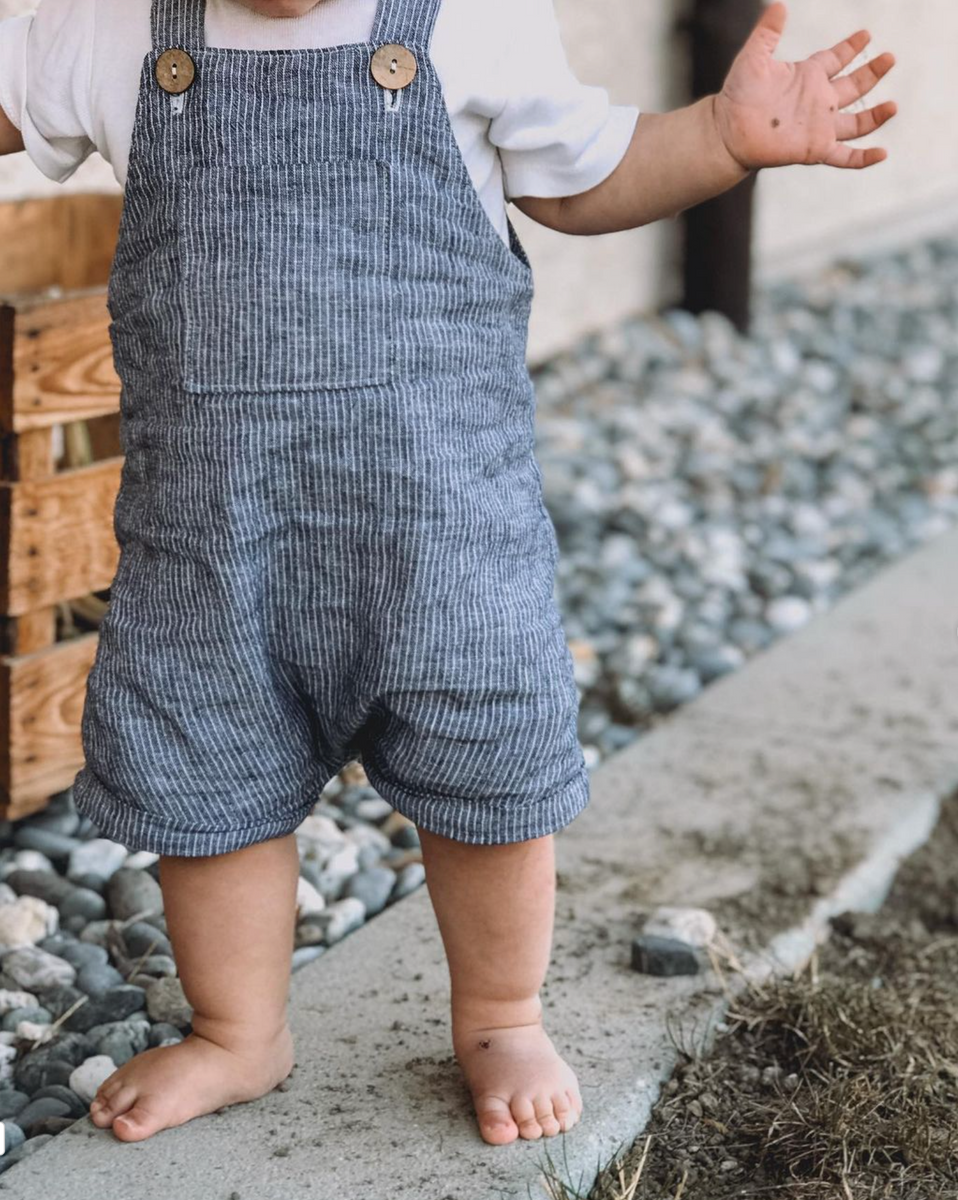 Short Dungaree sewing pattern for children and babies – Vagabond Stitch