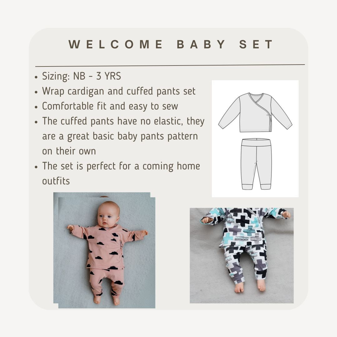 Newborn baby pattern bundle, sewing patterns for babies – Vagabond Stitch