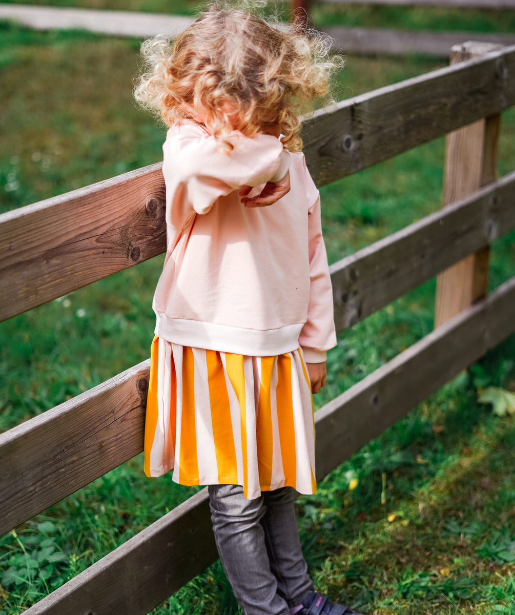 Skirted Sweatshirt sewing pattern for girls – Vagabond Stitch
