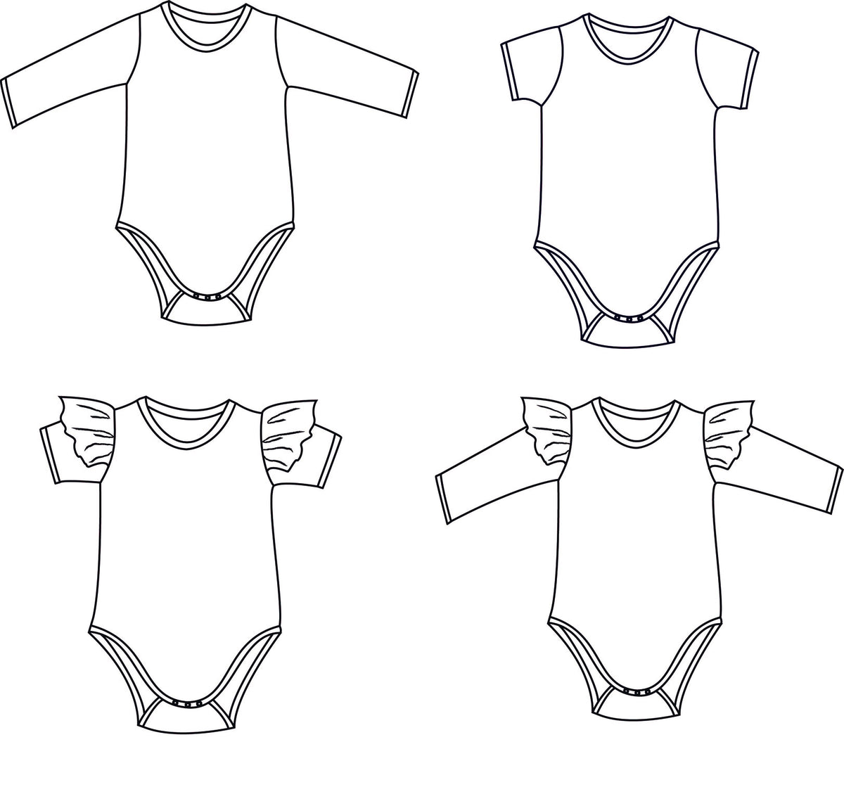 Baby bodysuit pattern – Vagabond Stitch